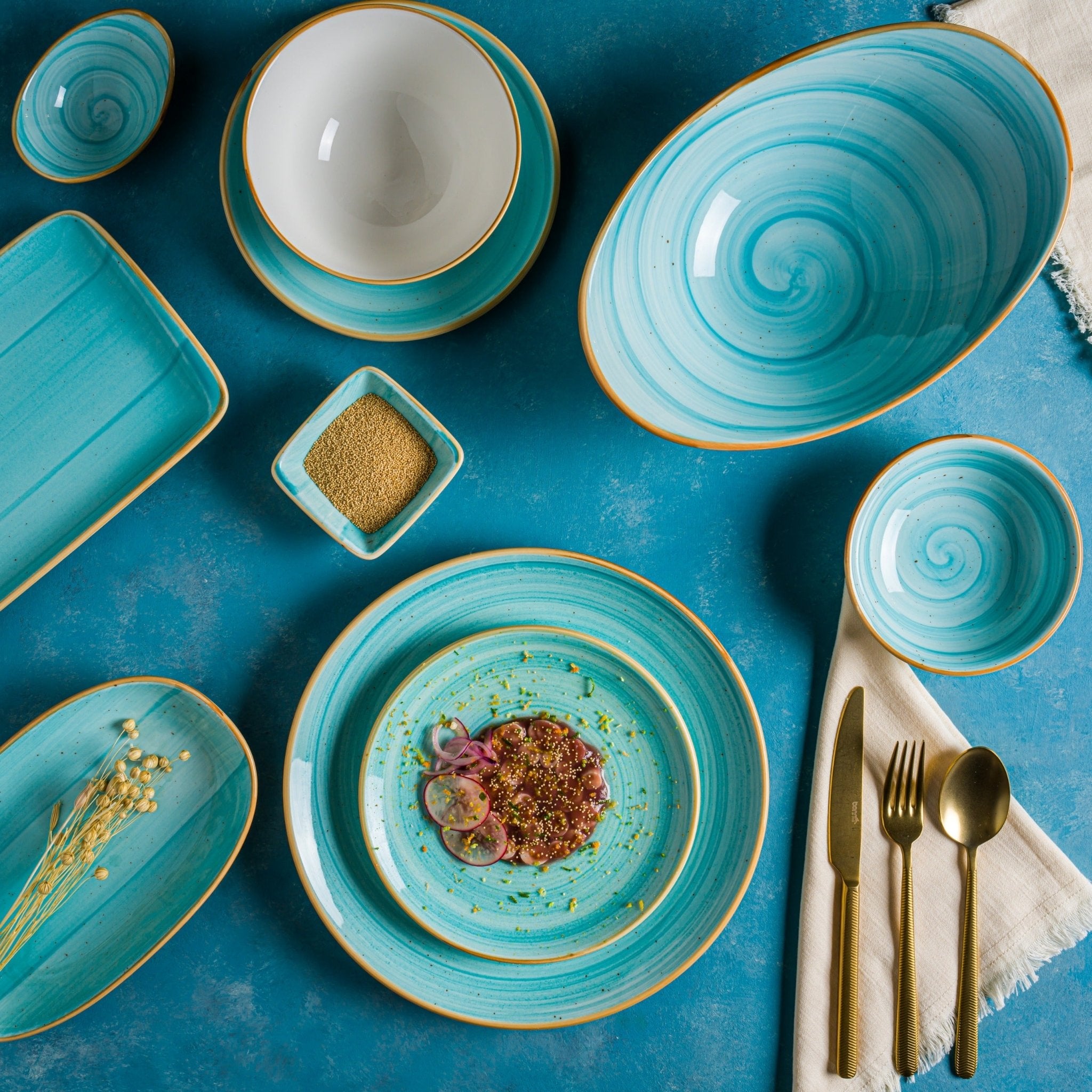 Bonna Aqua dinnerware Set - 24 pieces - 6 persons - Chaplinhome ...