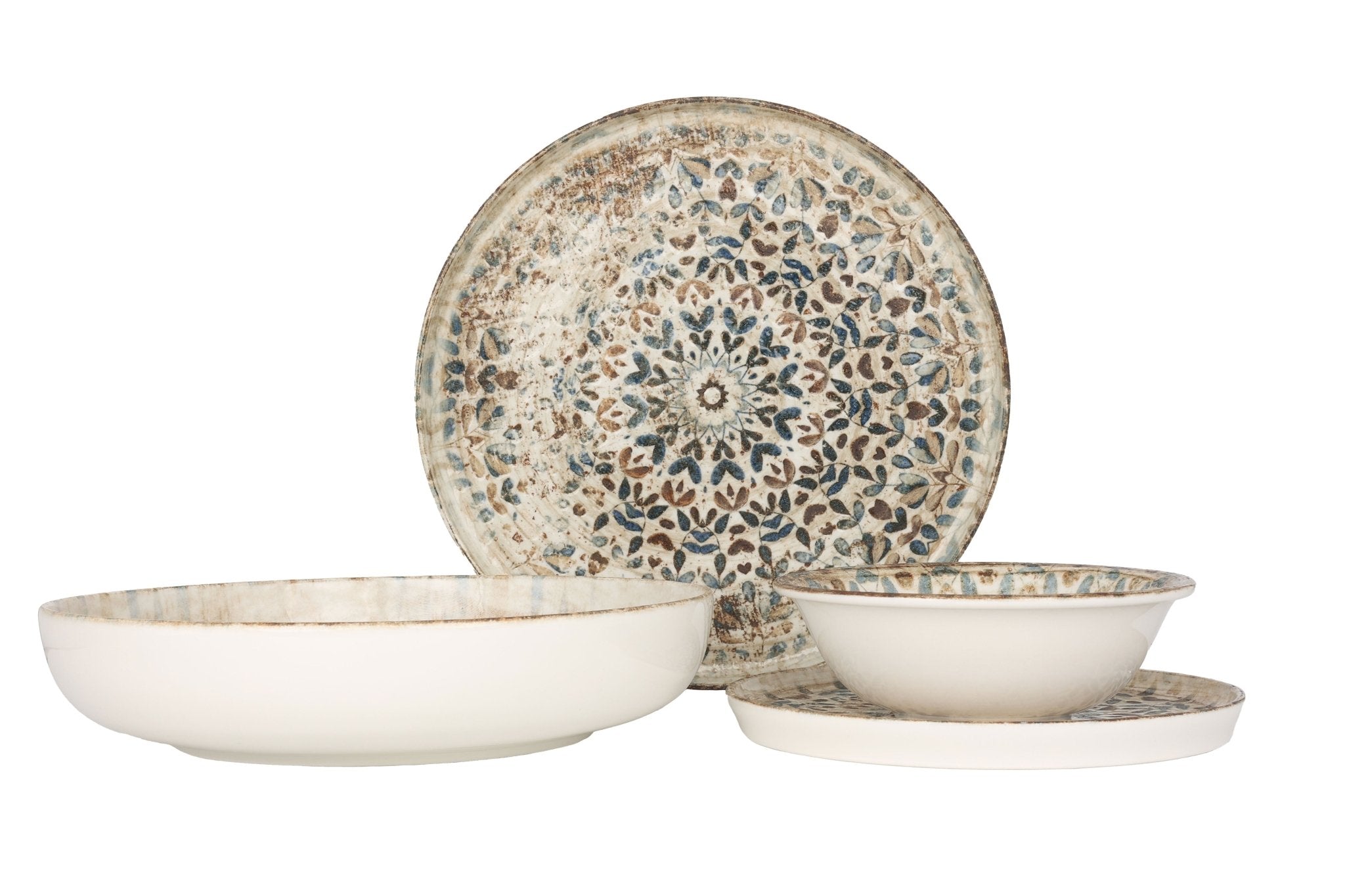 Rinart Aztec dinnerware Set - 24 pieces - 6 persons - Chaplinhome ...