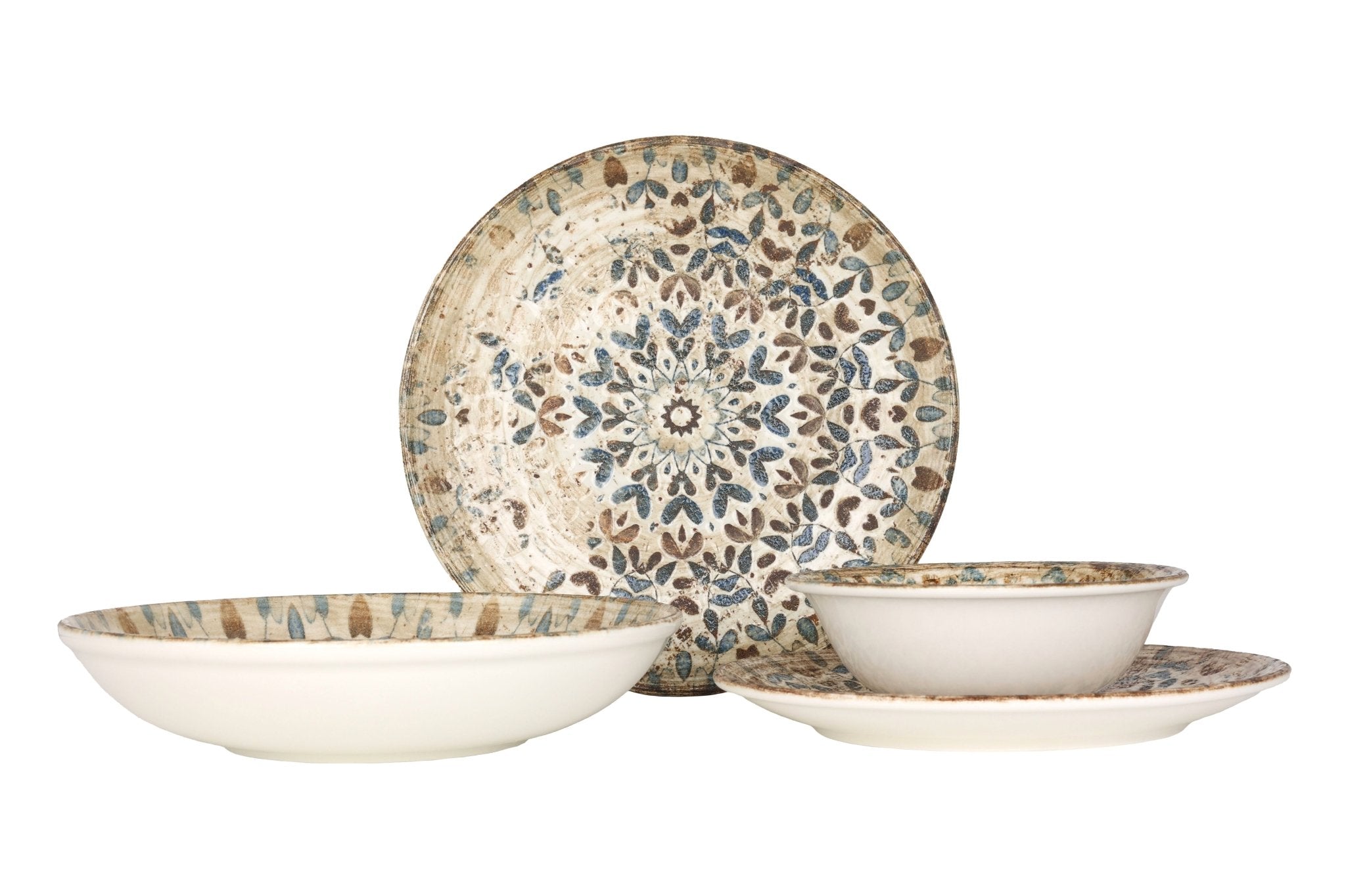 Rinart Aztec dinnerware Set - 24 pieces - 6 persons - Chaplinhome ...