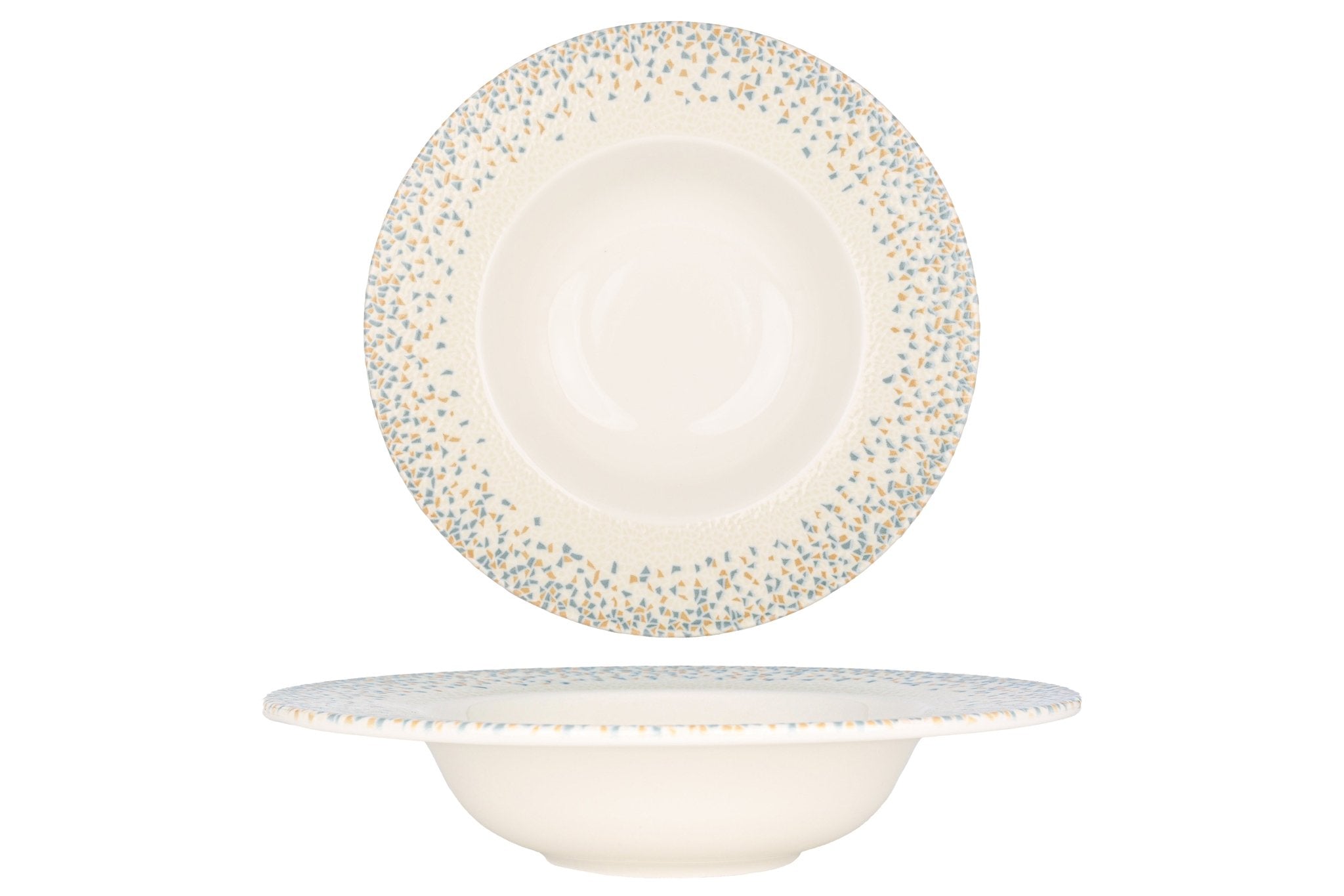 By Bone Tessera 25 cm Pasta Plate – 400 cc Porcelain – Chaplin Home