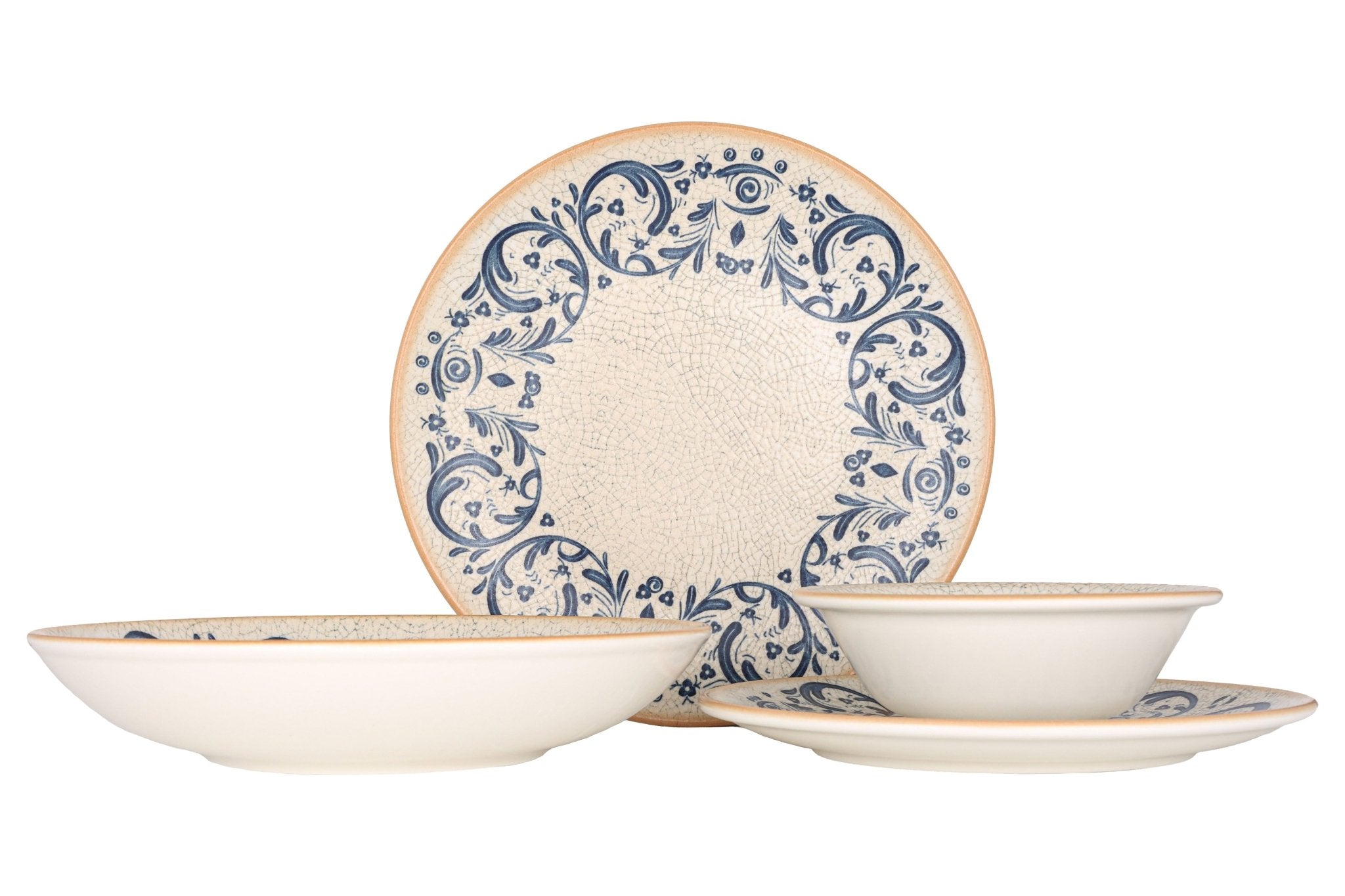 Bonna Viento 24-Piece Dinnerware Set – Plates, Dessert & Bowls for 6 ...